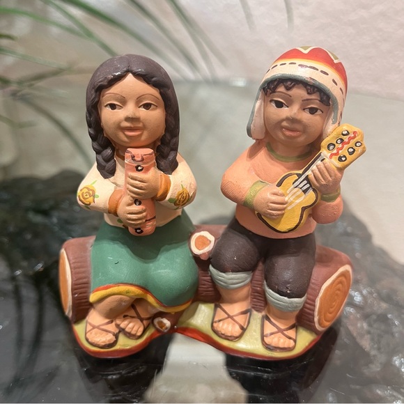 Accents | Vintage Handmade Peruvian Clay Statue Figurine Musicians ...
